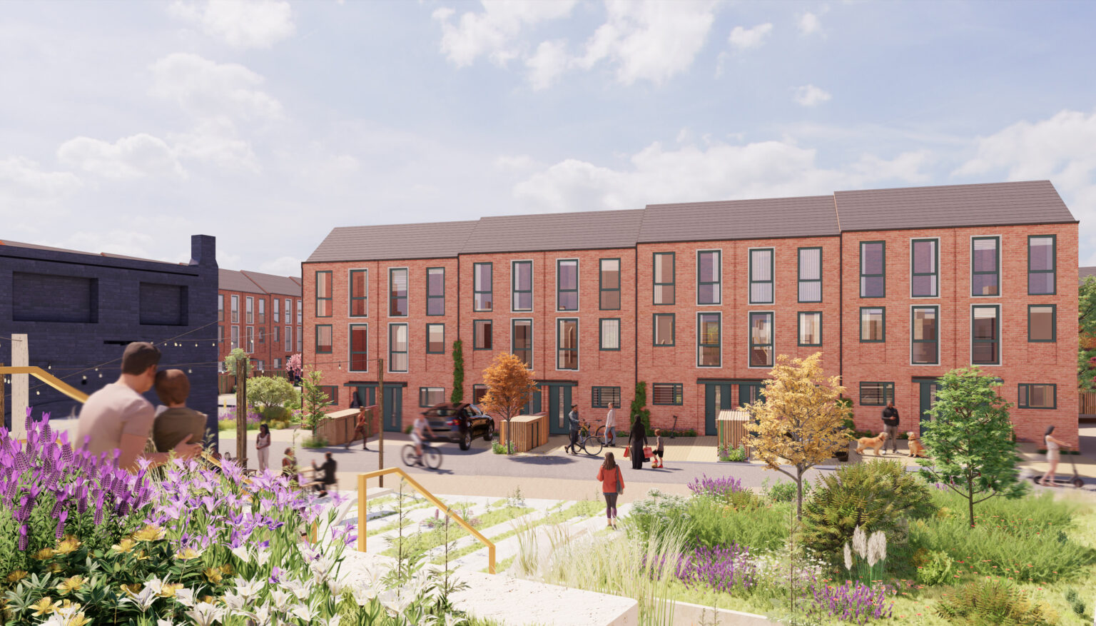 First roofs installed on houses at £80m Friar Gate Goods Yard scheme ...